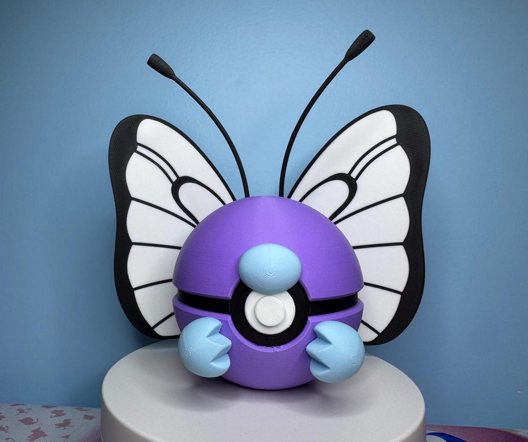 Butterfree Inspired 3D Pokéball | Bug Flying Pokémon Collectible - Etsy