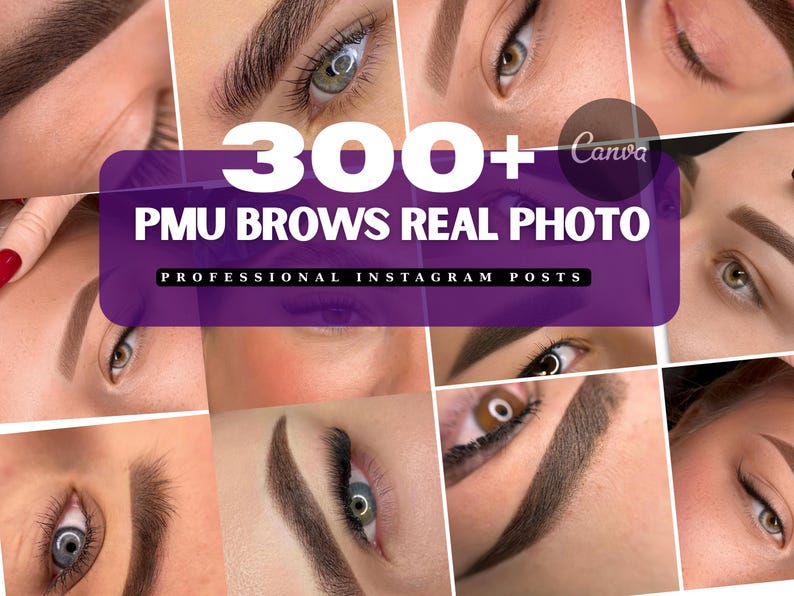 PMU Brows Instagram Templates: Microblading & Powder Brows Canva - Etsy