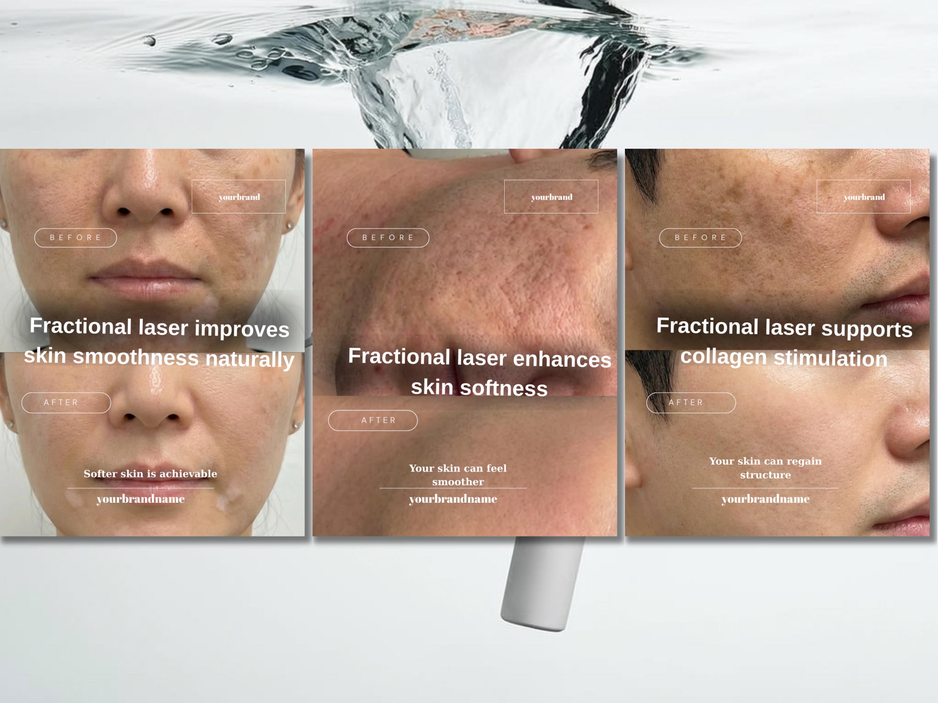 Fractional Laser Instagram Templates – Editable Canva Digital Download ...