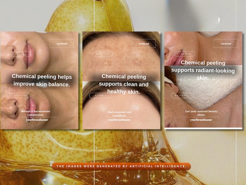 Before After Chemical Peel Canva Template | Med Spa & Skin Care Clinic ...