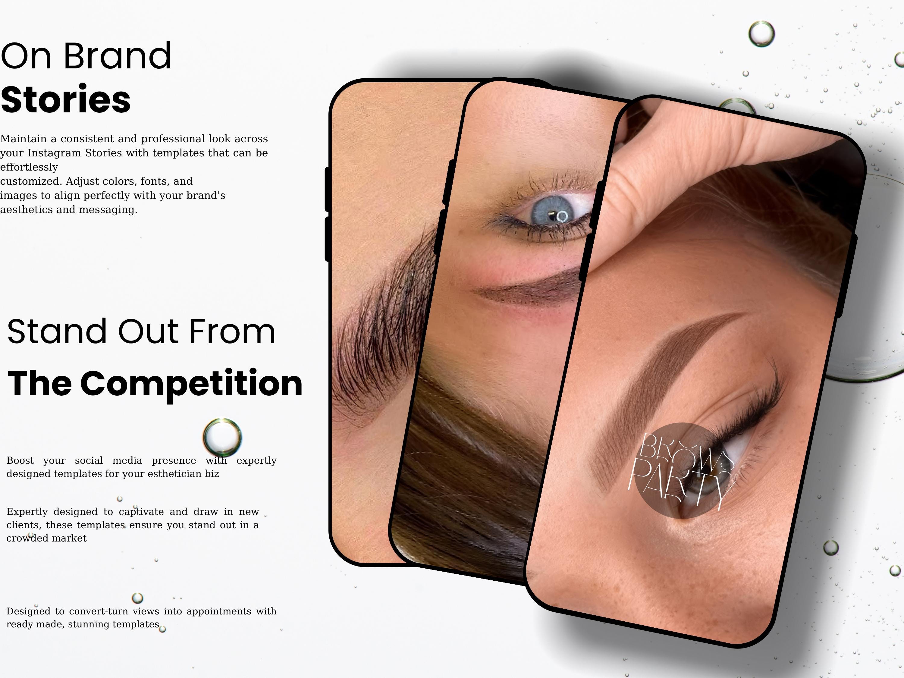 PMU Brows Instagram Templates: Microblading & Powder Brows Canva - Etsy