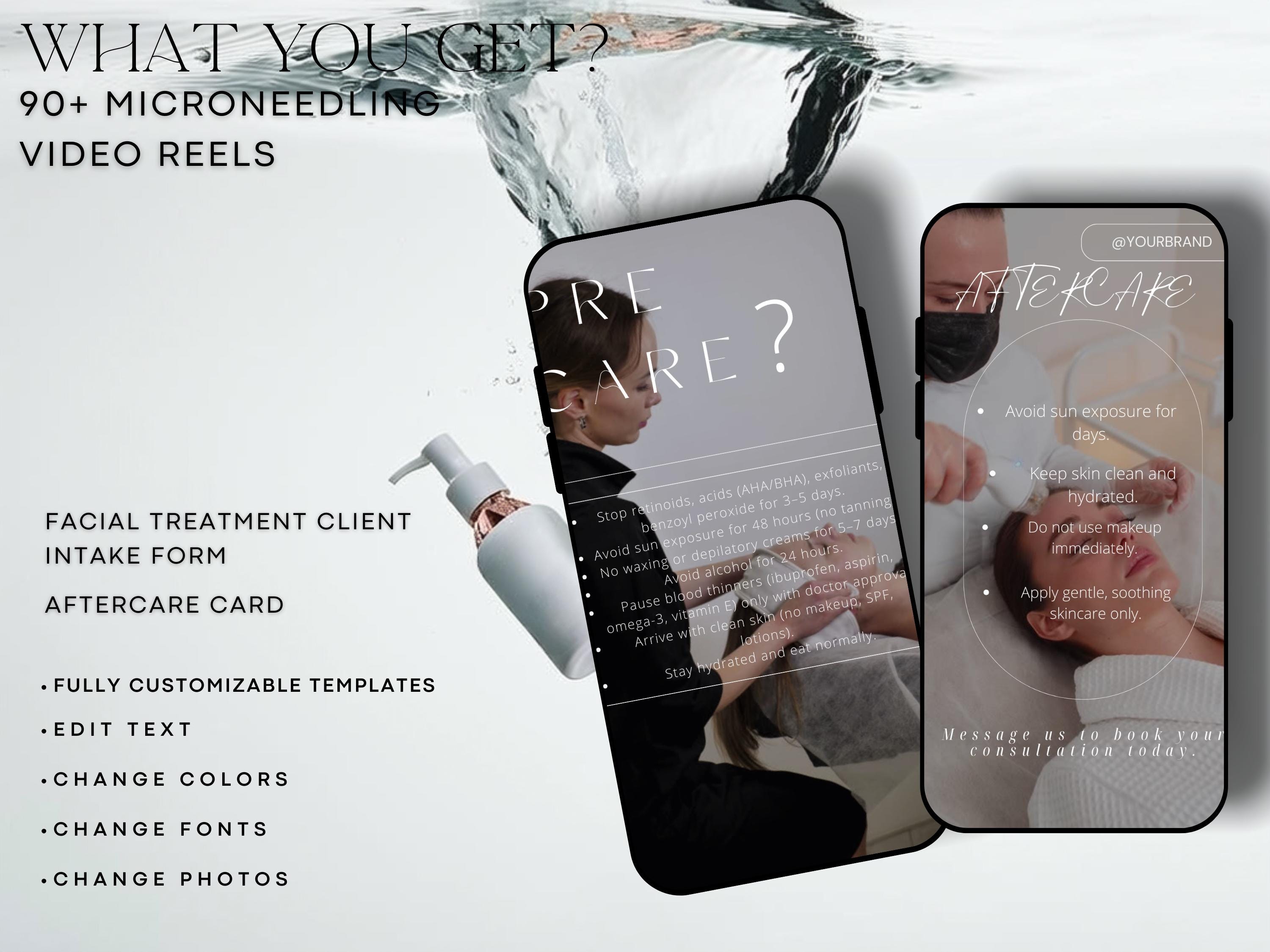 Microneedling Instagram Reels Bundle | RF & Facial Treatment Video ...