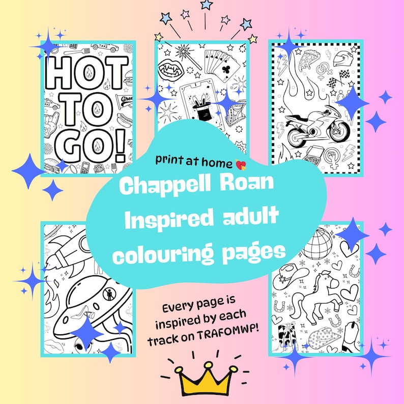 Chappell Roan Inspired Adult Coloring Pages | Printable Midwest ...