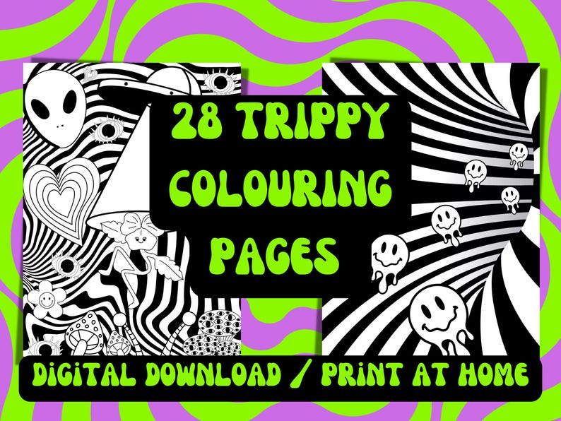 Trippy Psychedelic Colouring Pages | 28 Groovy Printable Designs ...