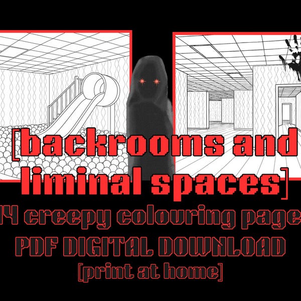 Backrooms Coloring Book - Etsy