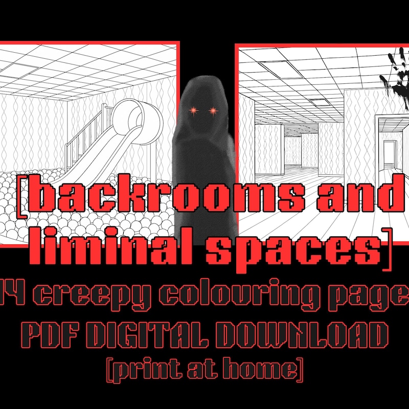 Backrooms Coloring Book - Etsy