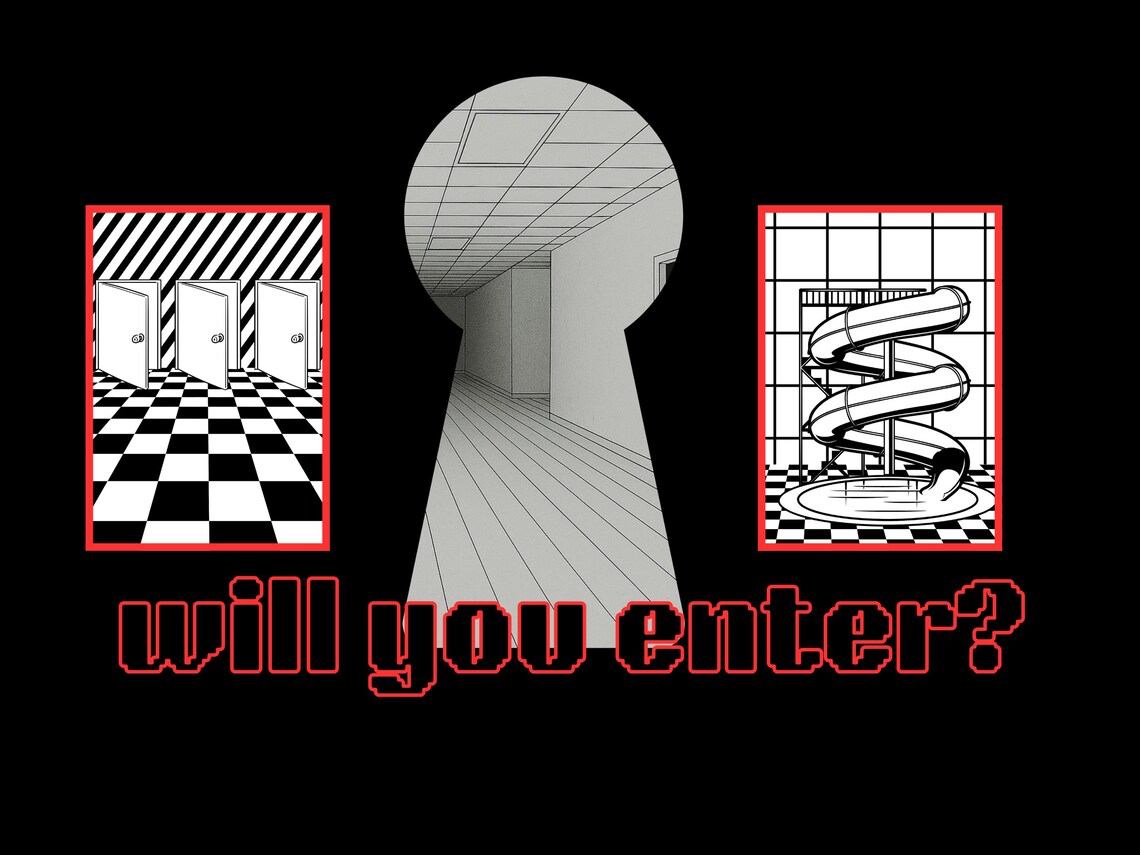 Backrooms Coloring Book, Creepy Liminal Space Horror Printable ...