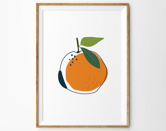 Orange Fruit Art | Etsy