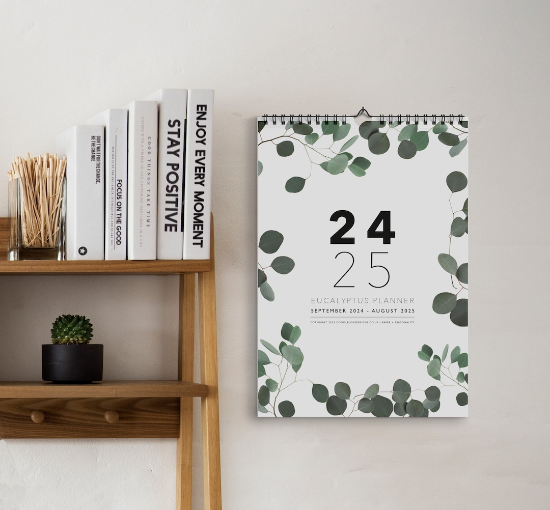2024 2025 Eucalyptus Mid Year Calendar Wall Calendar Family Calendar ...