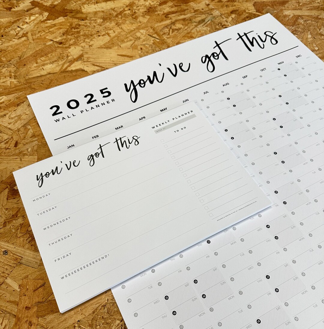 2025 You've Got This Stationery Bundle - 2025 Calendar - Weekly Desk ...