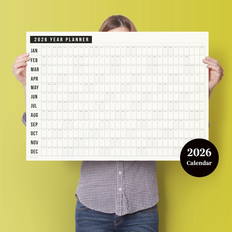 A3 2026 Wall Planner - Etsy UK