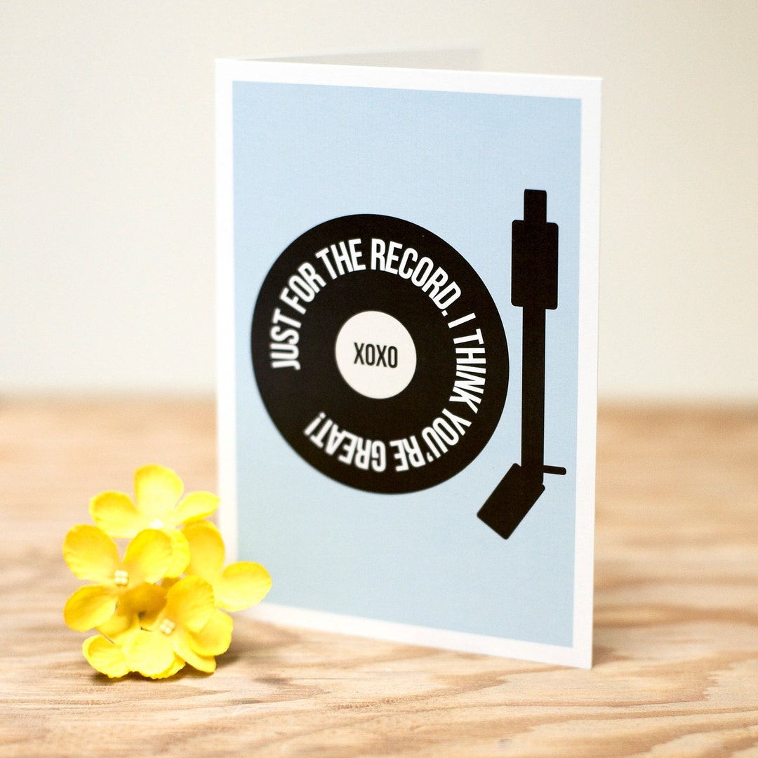 Just for the Record Greetings Card - Etsy