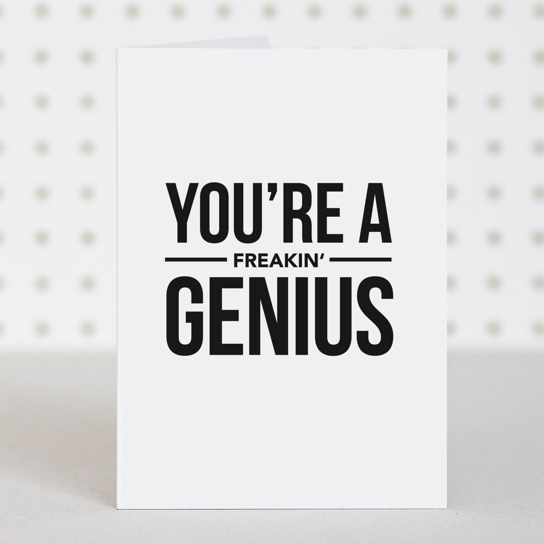 Genius - Congratulations Card - Etsy