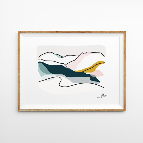 Abstract Landscape No. 3 / Modern Printable / Instant Download ...