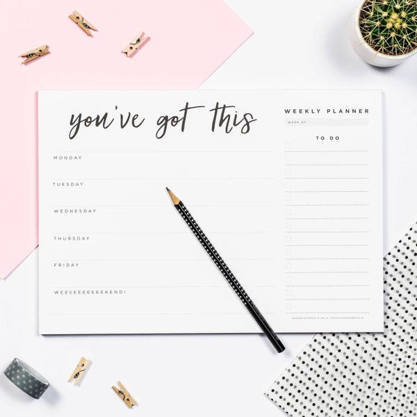 Weekly Planner Pad - Etsy