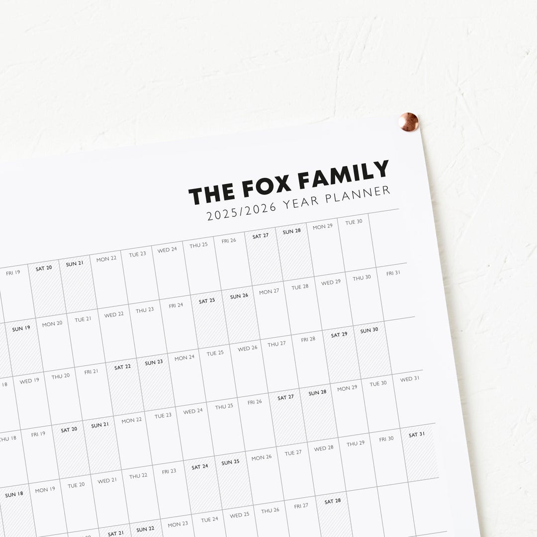 Personalised Mid Year 2025 2026 Calendar - Teacher Gift - Monthly ...