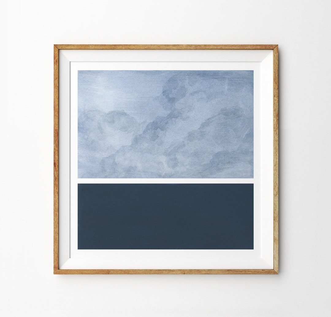 Skyline No. 2 - Abstract Landscape - Cloud Print - Abstract Art - Lake ...