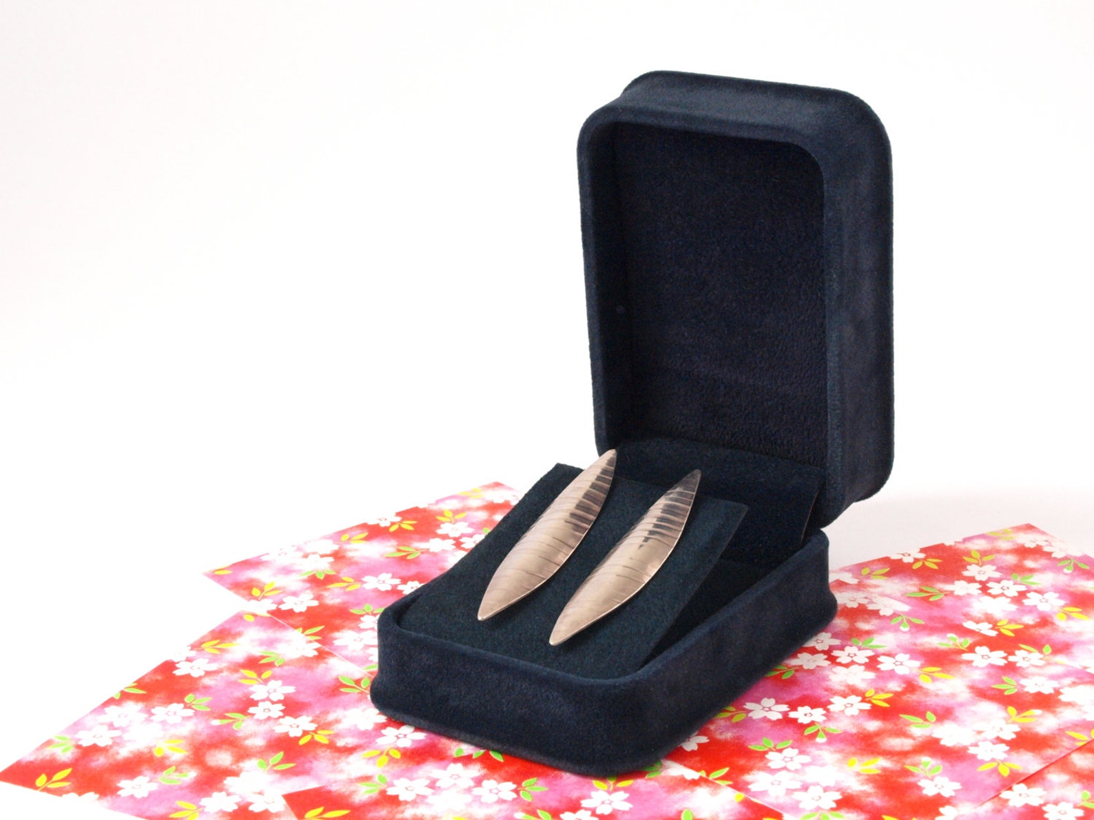 Navy Blue Velvet Necklace Box Universal Gift Box for Pendant | Etsy