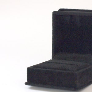 Luxury Black Velvet Ring Box, Velvet Wedding Ring Box Black, Proposal ...