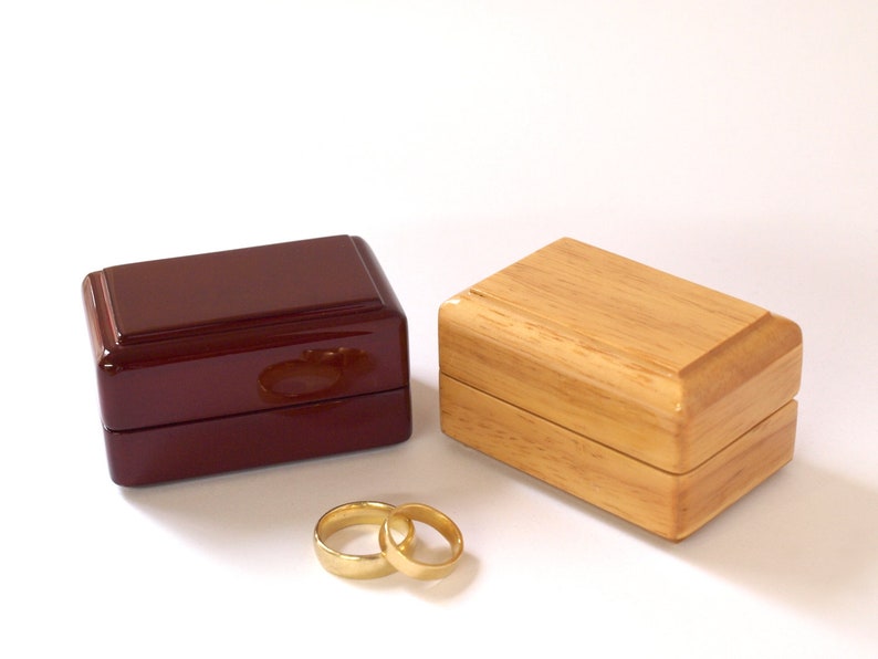 Beautiful Wooden Ring Box Wedding Rings Natural Wood or - Etsy