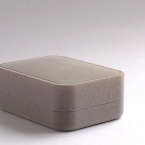 Silver Grey Velvet Necklace Box, Gift Box for Necklace, Pendant Gift ...