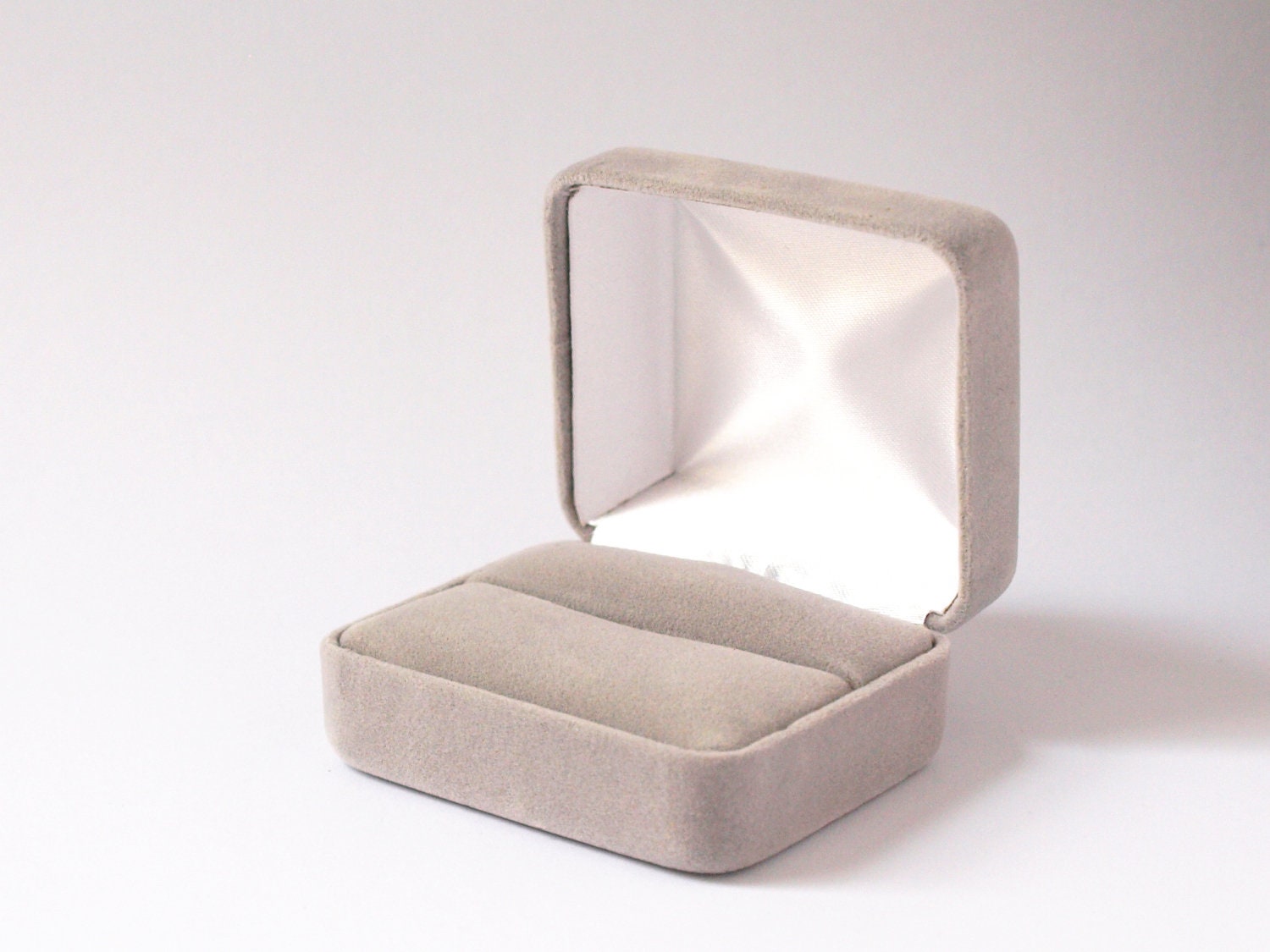 Blue Velvet Double Ring Box Wedding Ring Box Ring Box for Two | Etsy