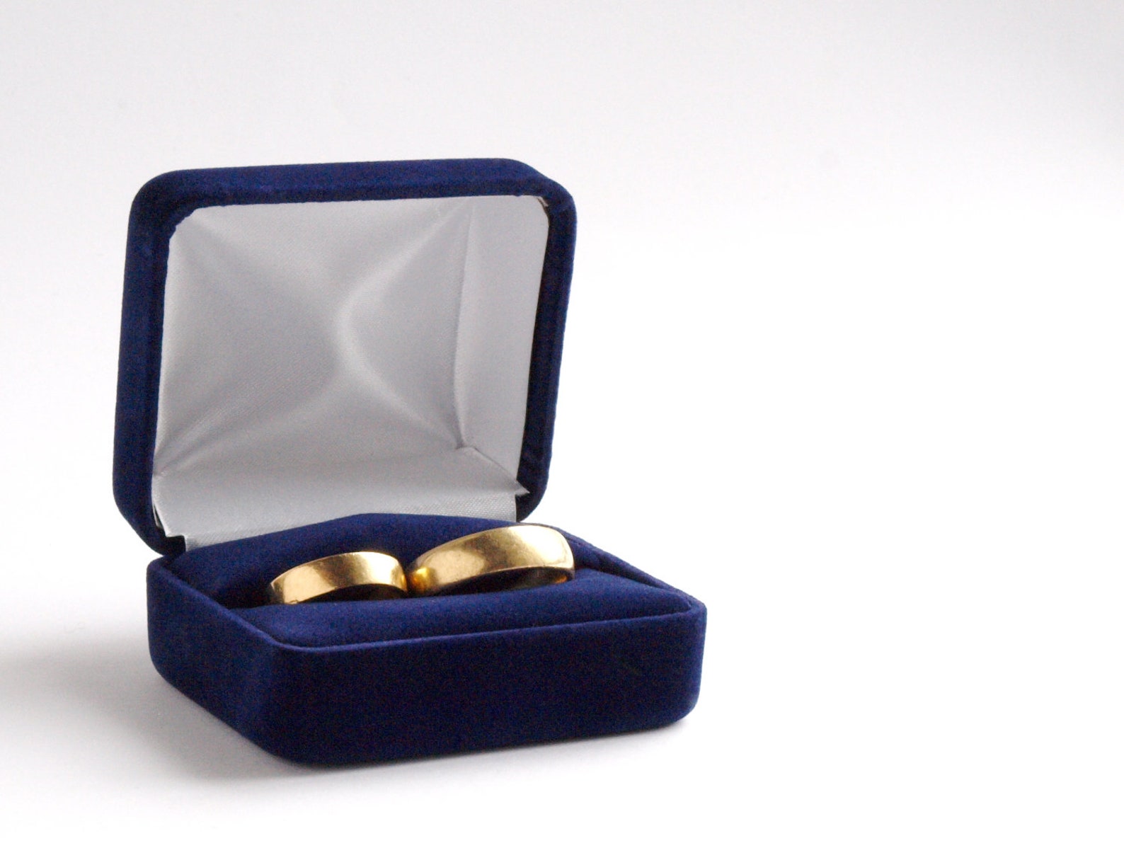 Blue Velvet Double Ring Box Wedding Ring Box Ring Box for Two | Etsy