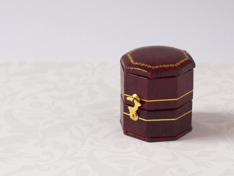 Burgundy Ring Box Engagement Ring Box Proposal Ring Box | Etsy