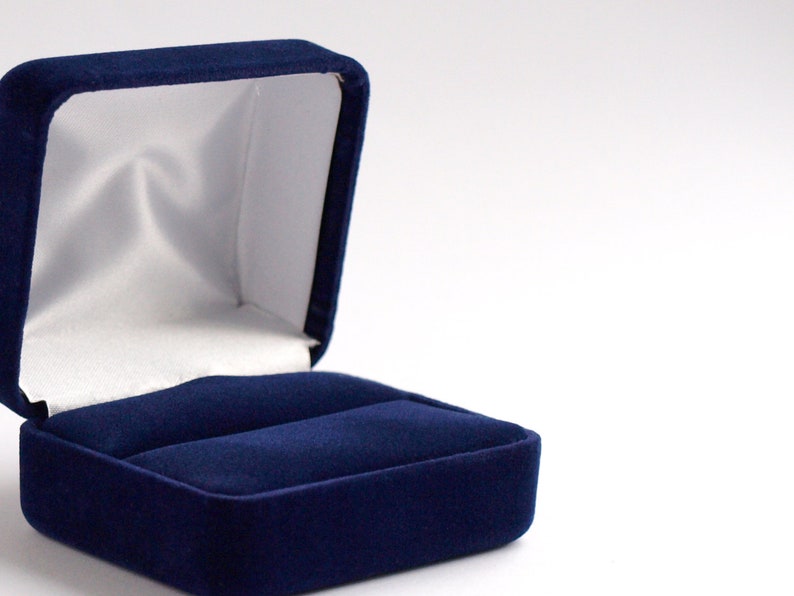 Grey Velvet Double Ring Box Box for Two Rings Wedding Ring - Etsy