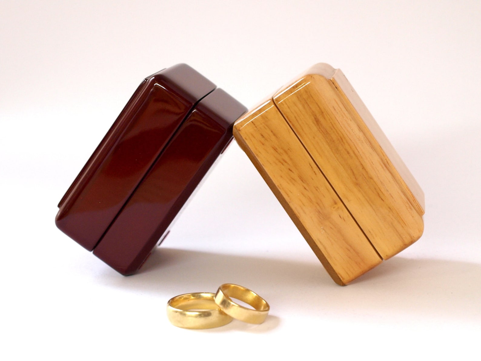 Beautiful Wooden Ring Box Wedding Rings Natural Wood or - Etsy