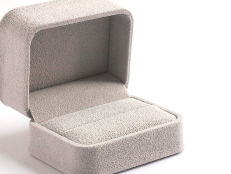 Double Ring Box Wedding, Engagement Ring Box, Cufflink Gift Box, Soft ...