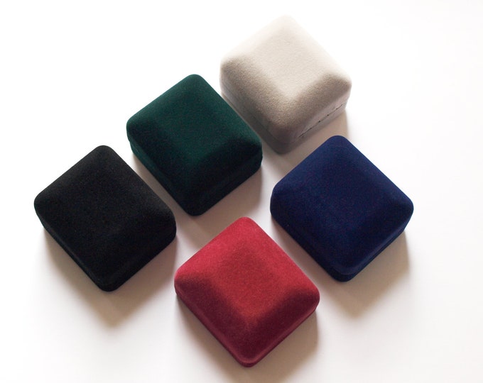 Velvet Ring Box Jewellery Gift Box Weddings, Engagement Ring Box ...