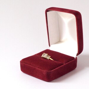 Blue Velvet Double Ring Box, Wedding Ring Box Ring Box for Two Rings ...