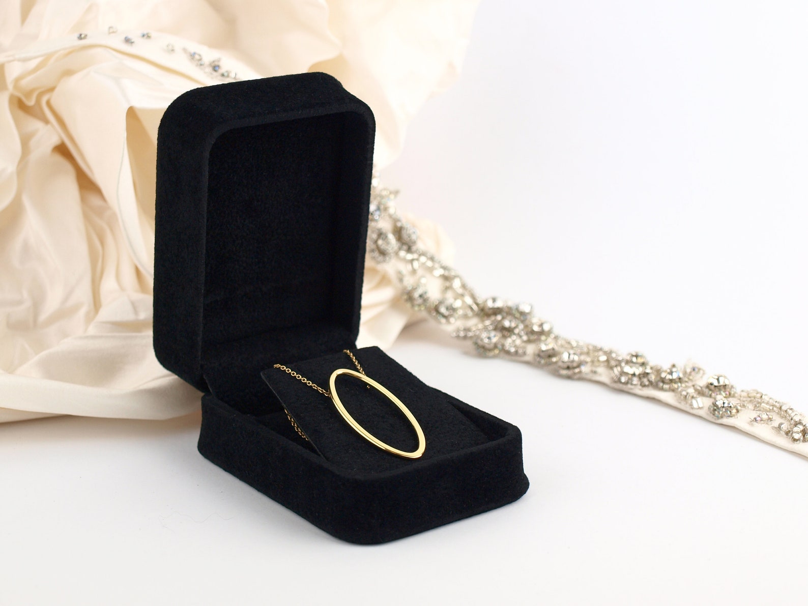 Navy Blue Velvet Necklace Box Universal Gift Box for Pendant - Etsy