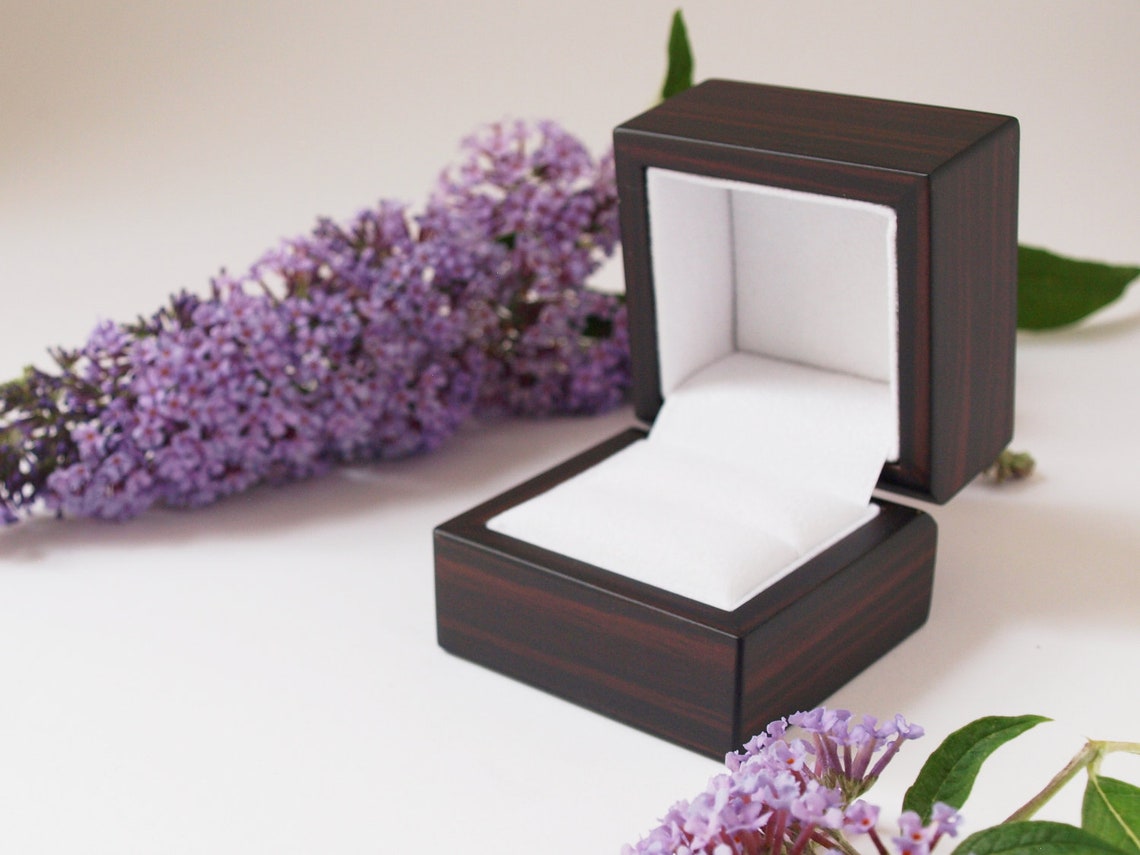 Zebra Wood Ring Box, Stunning Wooden Ring Box for Proposal, Weddings ...