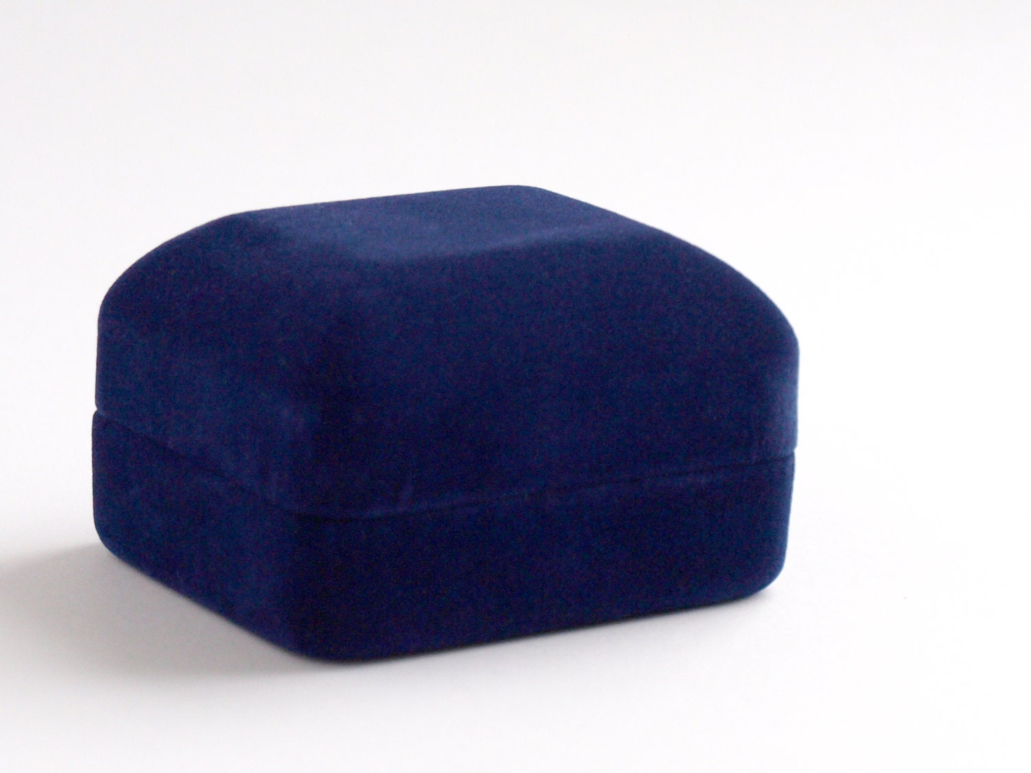 Blue Velvet Double Ring Box Wedding Ring Box Ring Box for Two | Etsy