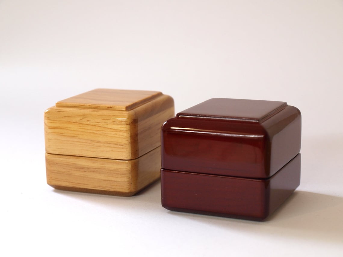 Wooden Ring Box Ring Bearer Box Single Ring Box Proposal - Etsy