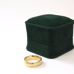 Forest Green Velvet Ring Box, Wedding Ring Box, Engagement Ring Gift ...