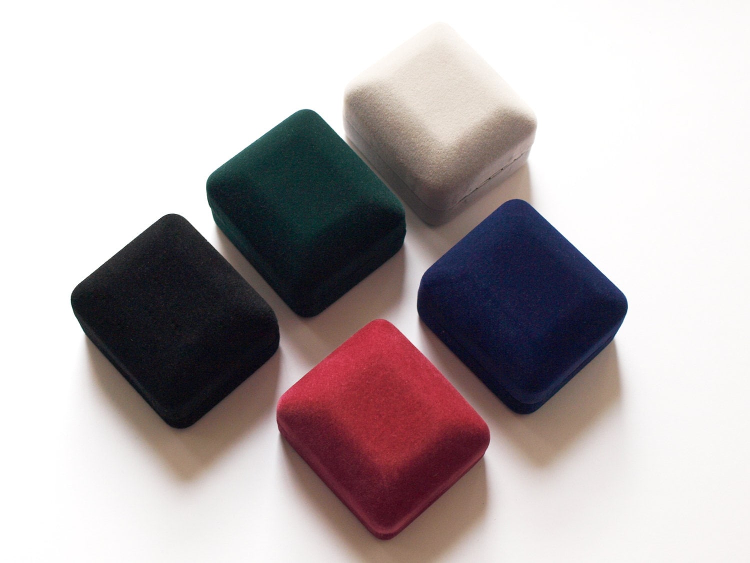 Blue Velvet Ring Box for Weddings Royal Blue Engagement Ring | Etsy