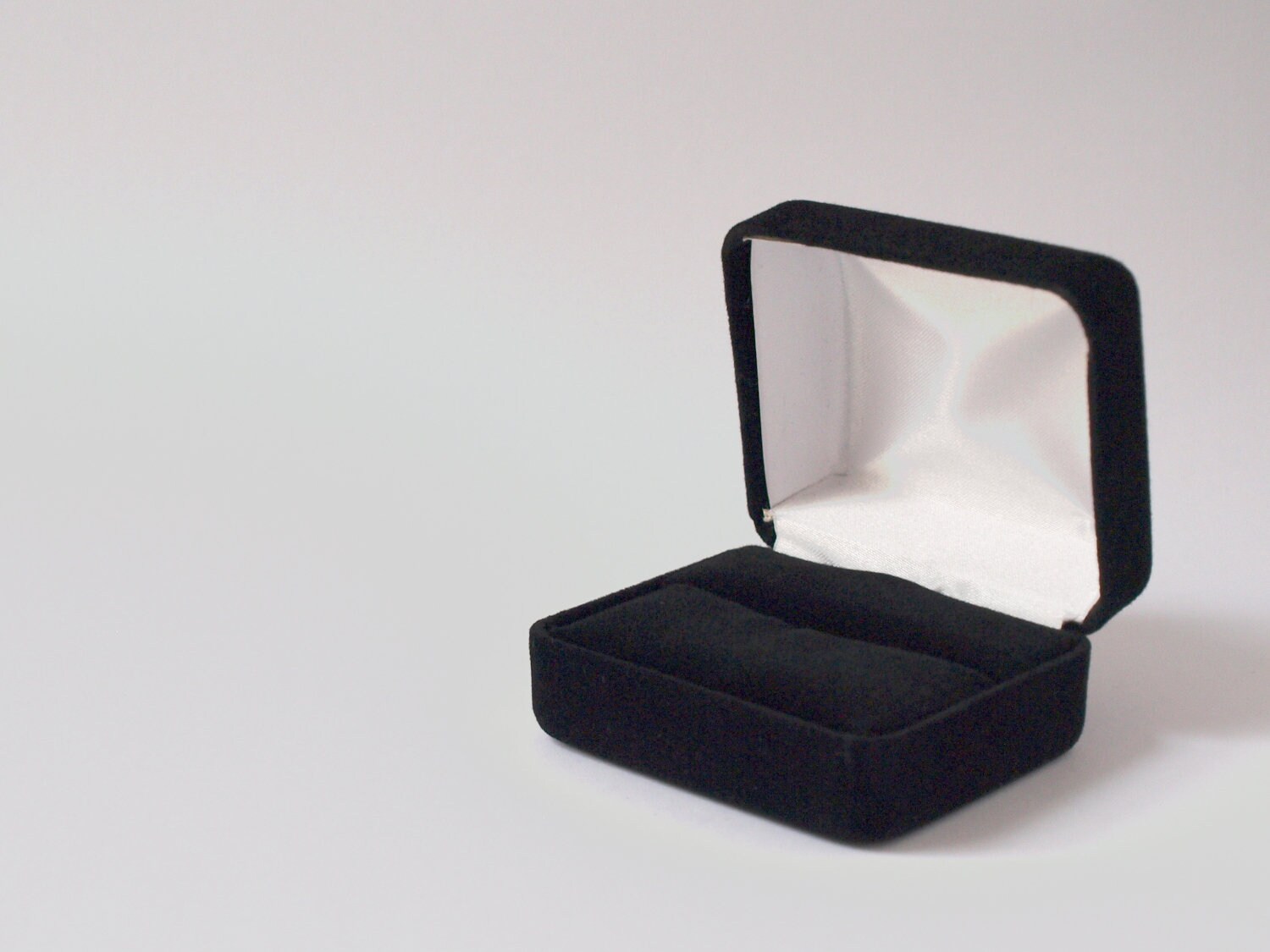 Grey Velvet Double Ring Box Box for Two Rings Wedding Ring | Etsy