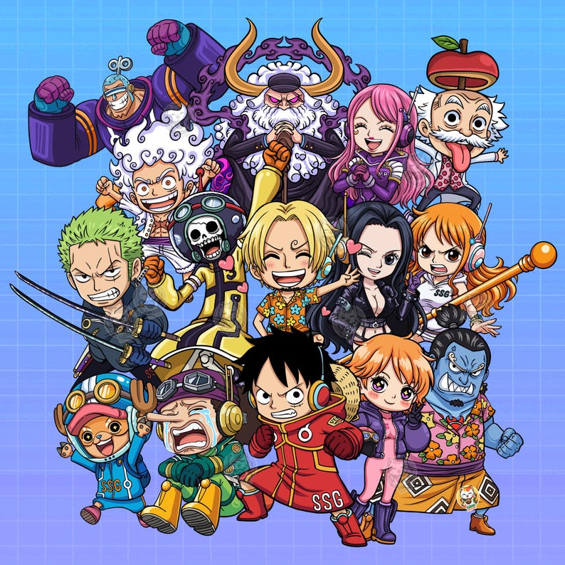 Pirate Crew Egghead Anime Stickers PNG & SVG Clipart (digital Download ...