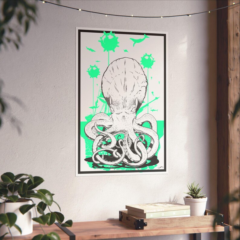 Kraken - Art Print - Original Illustration by Chris Hannon - Etsy
