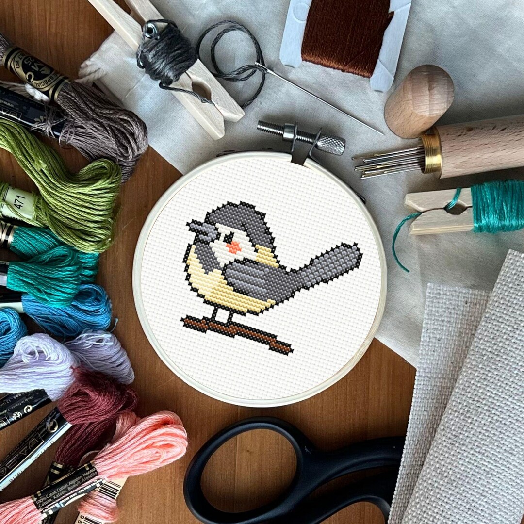 Chibi Chickadee Cross Stitch Pattern: Easy Beginner PDF - Etsy