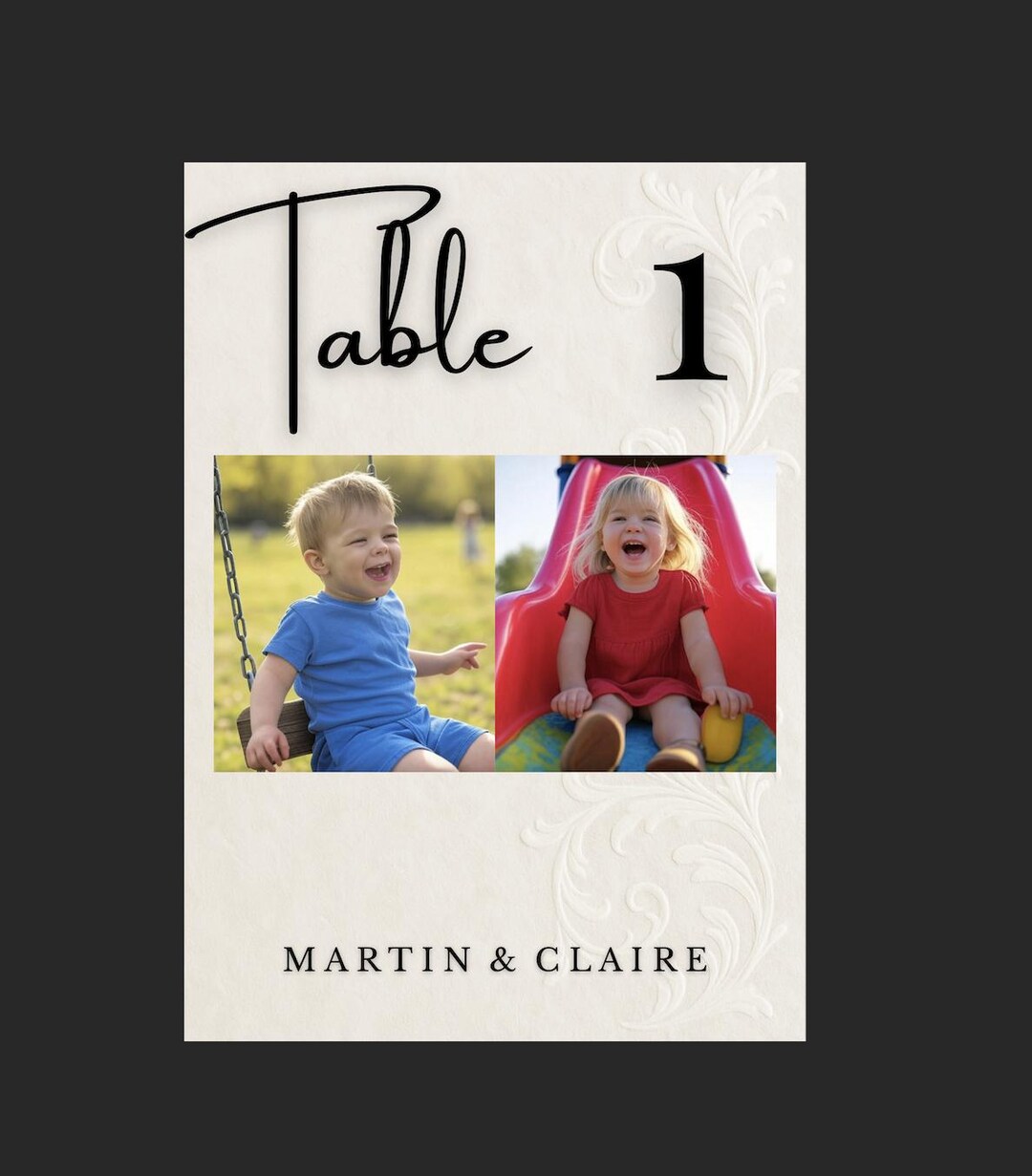 Editable Wedding Table Template for Childhood Photos – See Your Love ...