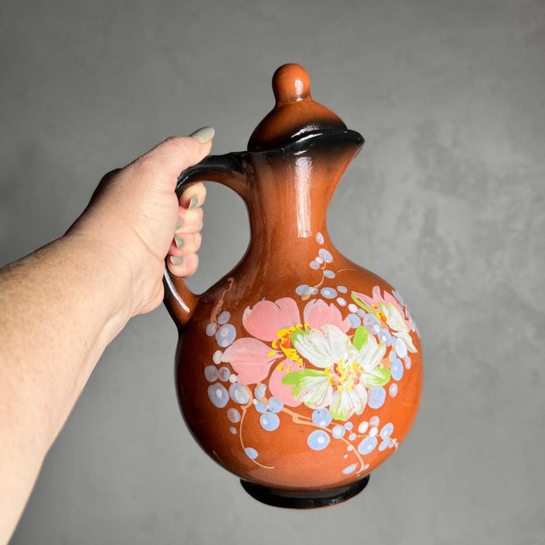 Ceramic Wine Carafe | Water Pitcher With Lid | Lemonade Pottery Jug ...