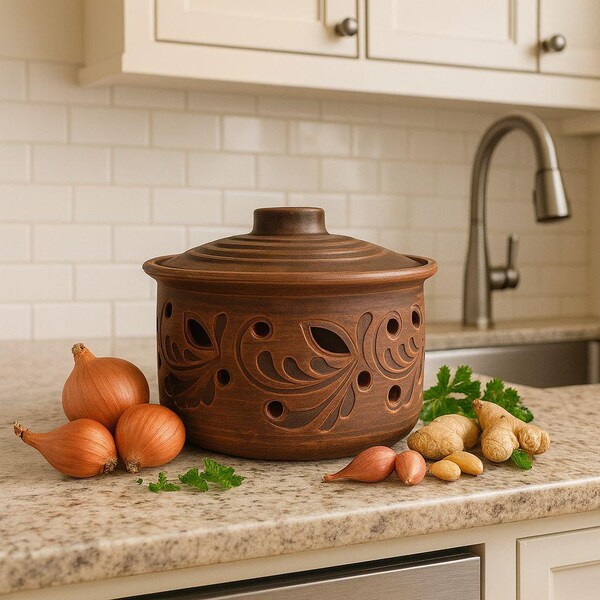 Ceramic Onion Jar - Etsy