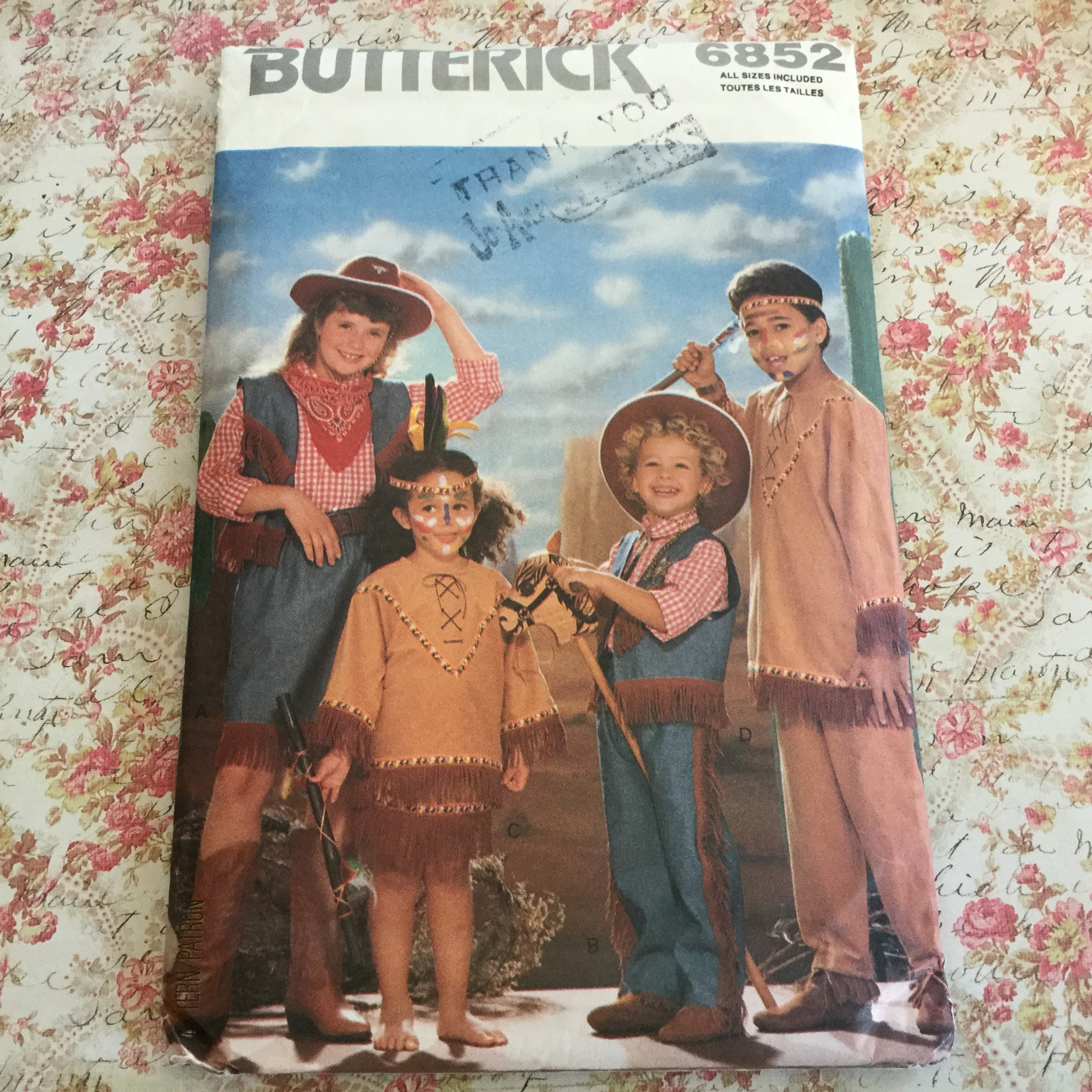 Butterick Costumes 6852 Sewing Patterns Vintage 80s Kids | Etsy