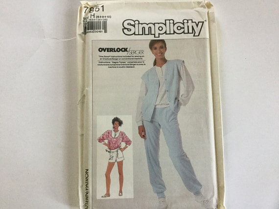 Simplicity 7851 Vintage Sewing Patterns Uncut 80s Misses Knit - Etsy