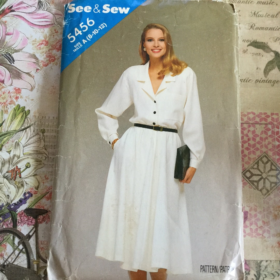Butterick See & Sew 5456 Sewing Patterns. Vintage 80s Uncut Misses ...