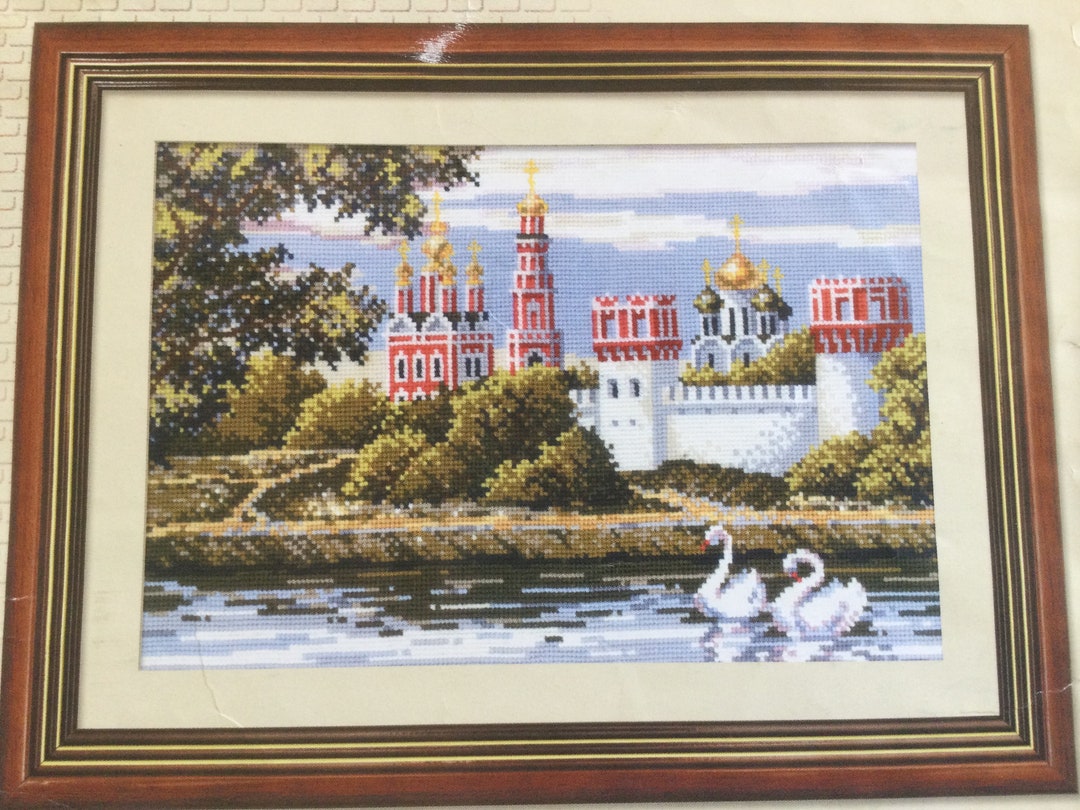 Russian Cross Stitch Pattern - Vintage Russian Church by the River ...